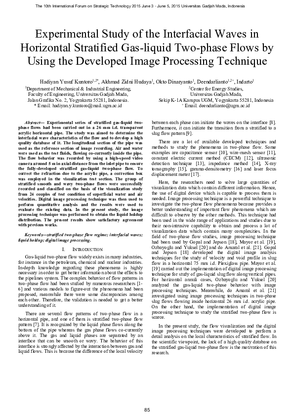 (PDF) The Application of the Image Processing Technique to Analyze the ...