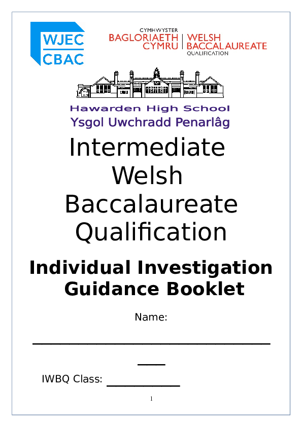 (DOC) Intermediate Welsh Baccalaureate Qualification Individual ...