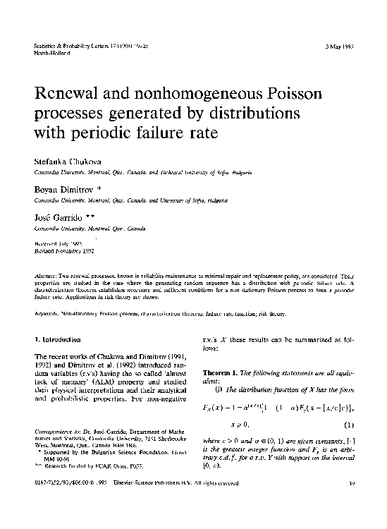(PDF) Renewal and nonhomogeneous Poisson processes generated by ...