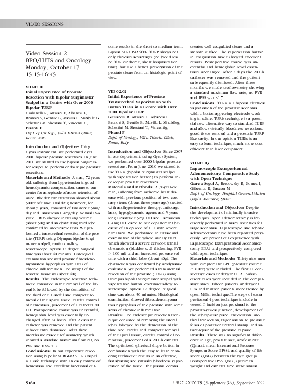 (PDF) VID-02.03 Laparoscopic Extraperitoneal Adenomectomy: Comparative ...