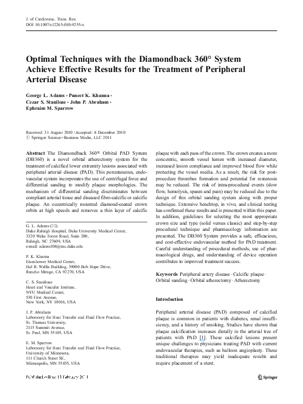 (PDF) Optimal techniques with the Diamondback 360° System achieve ...