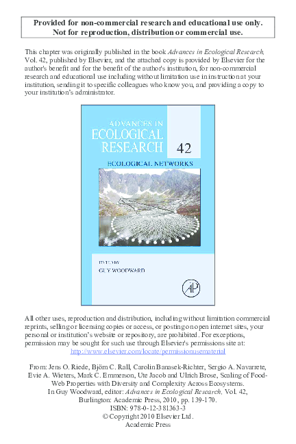 (PDF) Scaling of Food-Web Properties with Diversity and Complexity ...