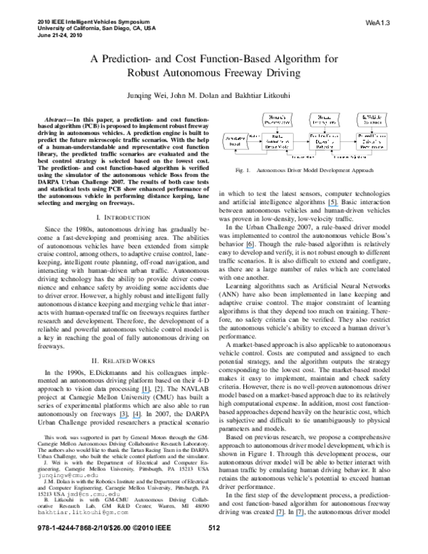 (PDF) A prediction- and cost function-based algorithm for robust ...