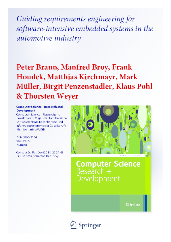 (PDF) Guiding requirements engineering for software-intensive embedded ...