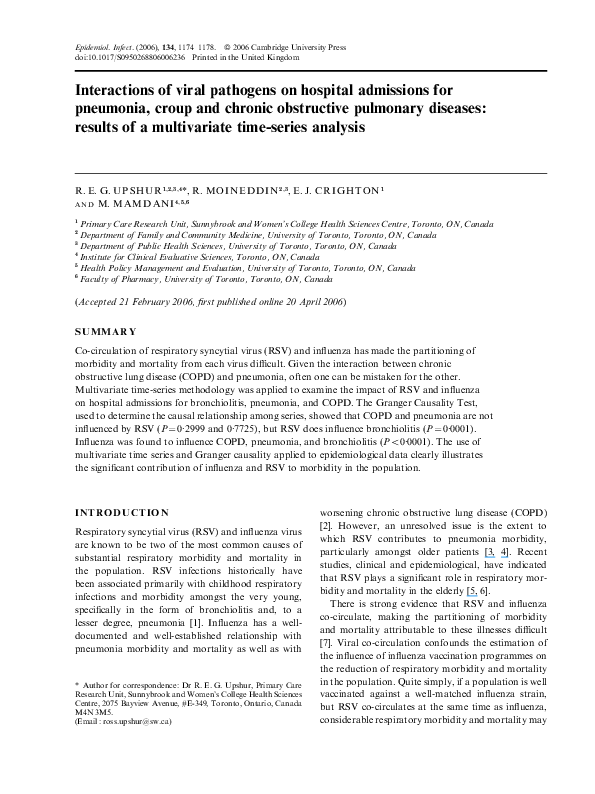 (PDF) Interactions of viral pathogens on hospital admissions for ...