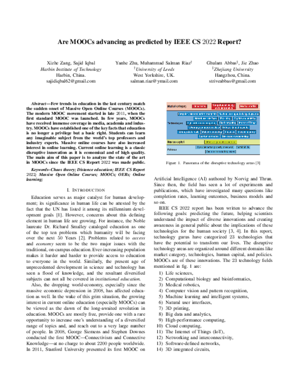 (PDF) Are MOOCs advancing as predicted by IEEE CS 2022 Report