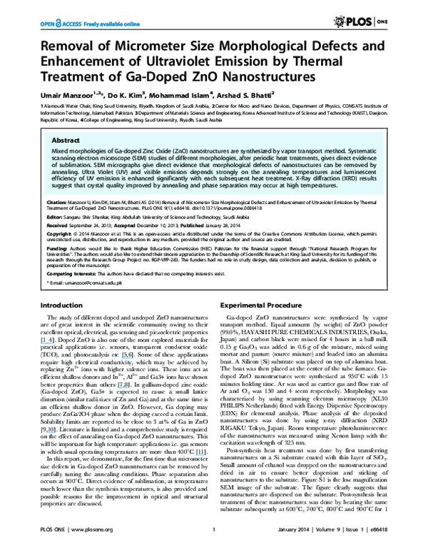 (PDF) Removal of micrometer size morphological defects and enhancement ...
