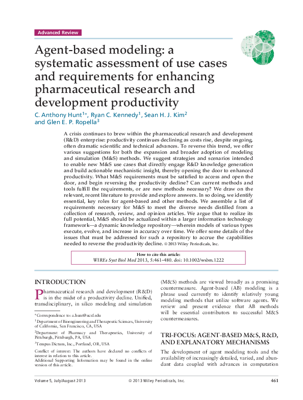 (PDF) Agent-based modeling: a systematic assessment of use cases and ...