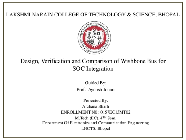(PDF) Design, Verification and Comparison of Wishbone Bus for SOC Integration