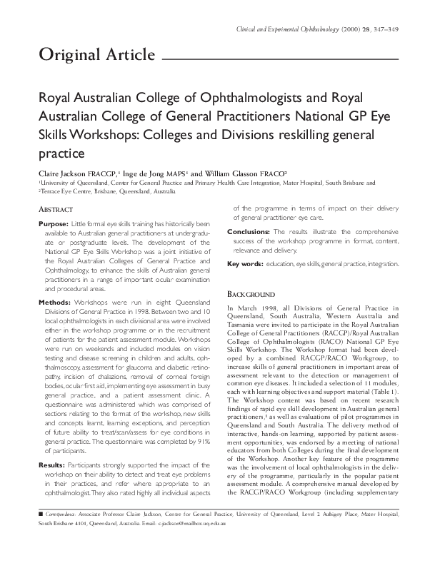 (PDF) Royal Australian College of Ophthalmologists and Royal Australian ...