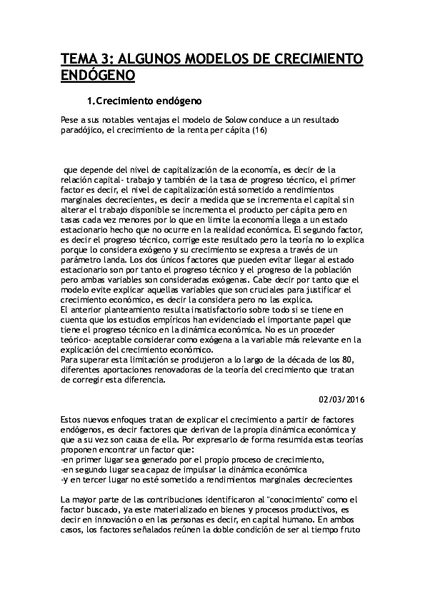 (PDF) TEMA 3: ALGUNOS MODELOS DE CRECIMIENTO ENDÓGENO 1.Crecimiento ...