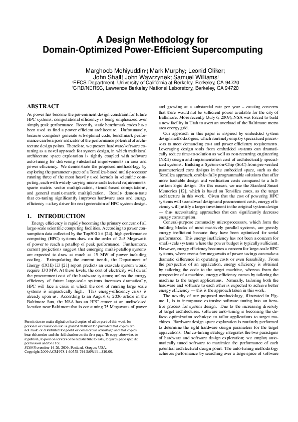 (PDF) A design methodology for domain-optimized power-efficient ...