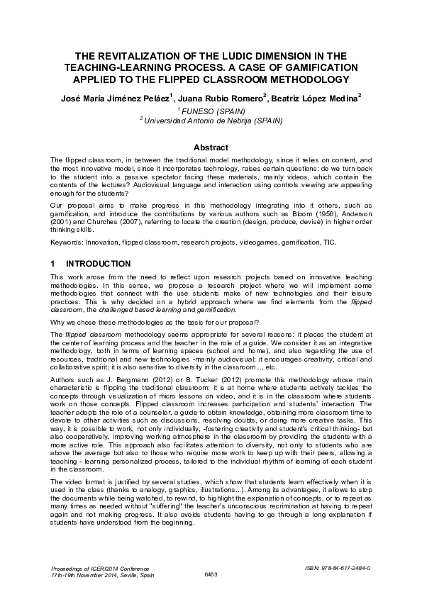 (PDF) THE REVITALIZATION OF THE LUDIC DIMENSION IN THE TEACHING ...
