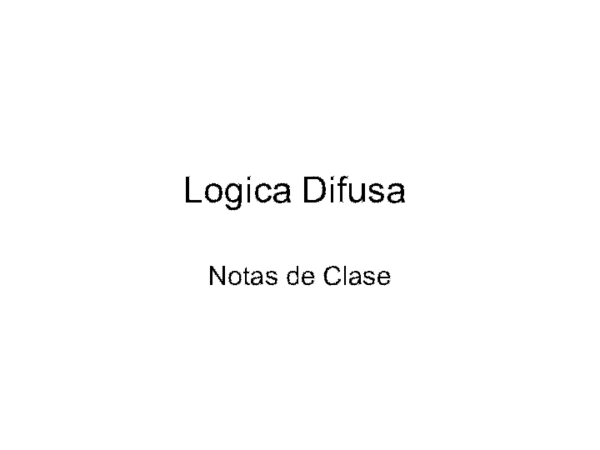 (PPT) Logica Difusa