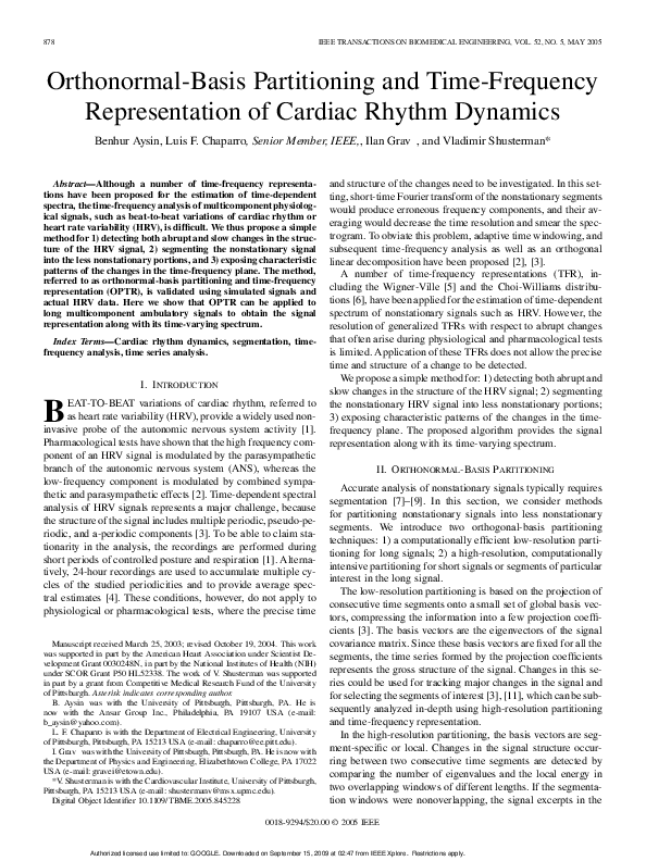 (PDF) Orthonormal-Basis Partitioning and Time-Frequency Representation ...