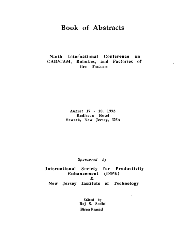 (PDF) Book of Abstracts Ninth International Conference on CAD/CAM ...
