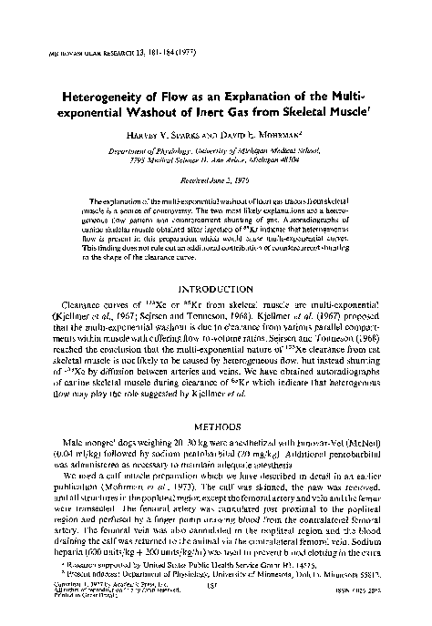 (PDF) Heterogeneity of flow as an explanation of the multi-exponential ...