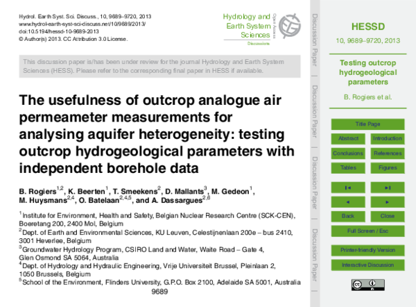 (PDF) The usefulness of outcrop analogue air permeameter measurements ...