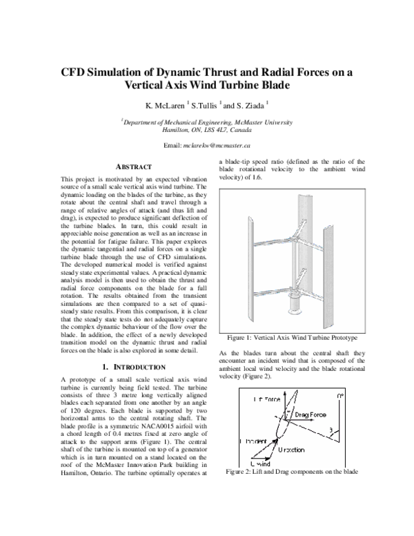 Pdf Cfd Simulation Of Dynamic Thrust And Radial Forces On A Vertical