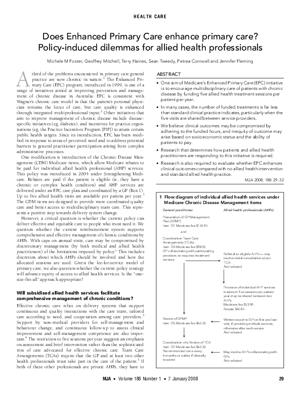 (PDF) Does Enhanced Primary Care enhance primary care? Policy-induced ...