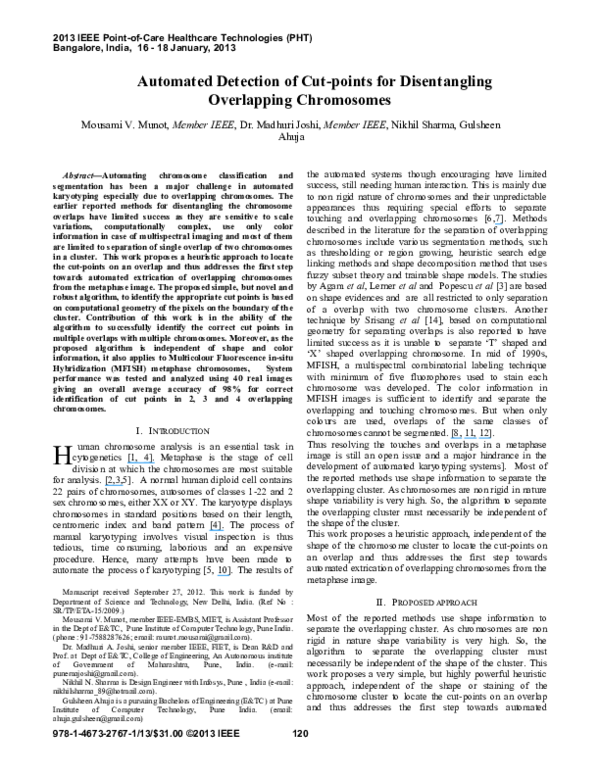 Pdf Automated Detection Of Cut Points For Disentangling Overlapping