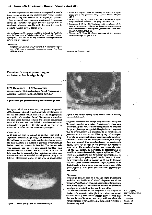 (PDF) Detached iris cyst presenting as an intraocular foreign body ...