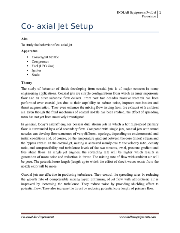 (DOC) Co-axial Jet Setup