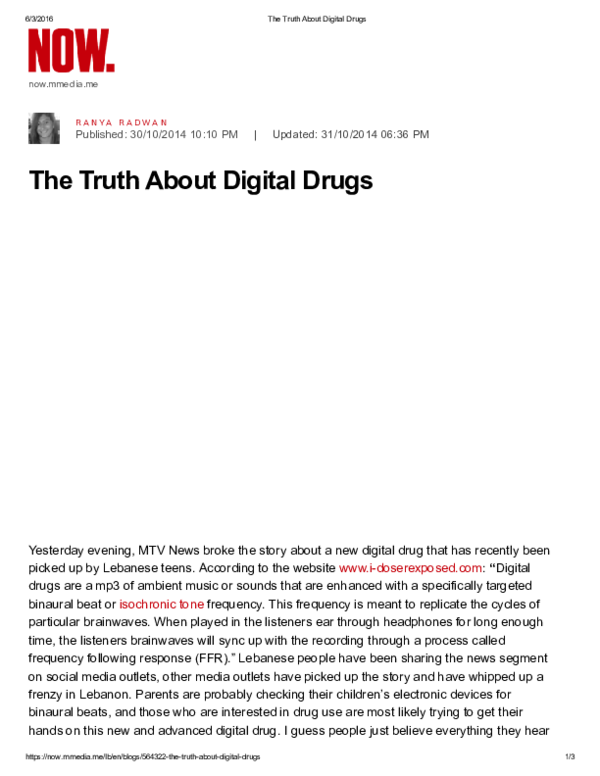 (PDF) digital drugs