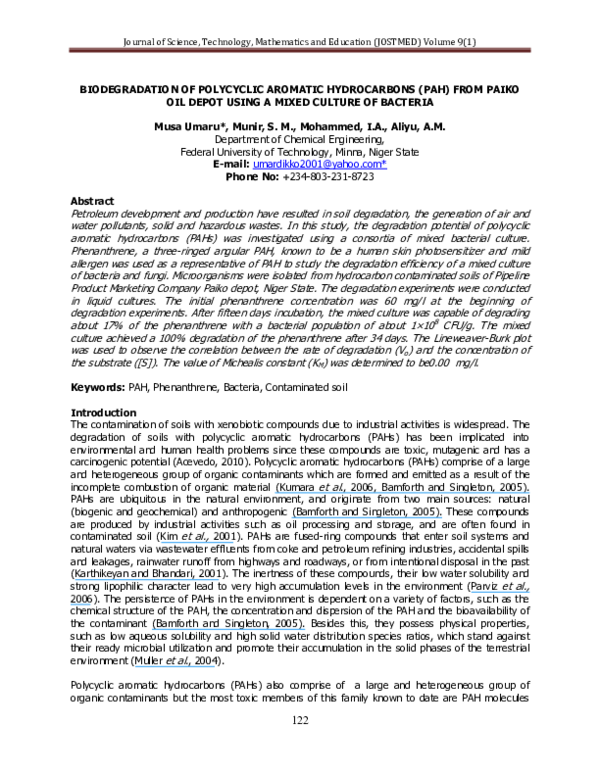 (PDF) Biodegradation of Some Model Polycyclic Aromatic Hydrocarbons by Bacterial Strains ...