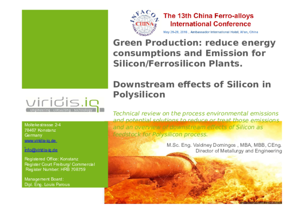 (PPT) Green Production: reduce energy consumptions and Emission for ...