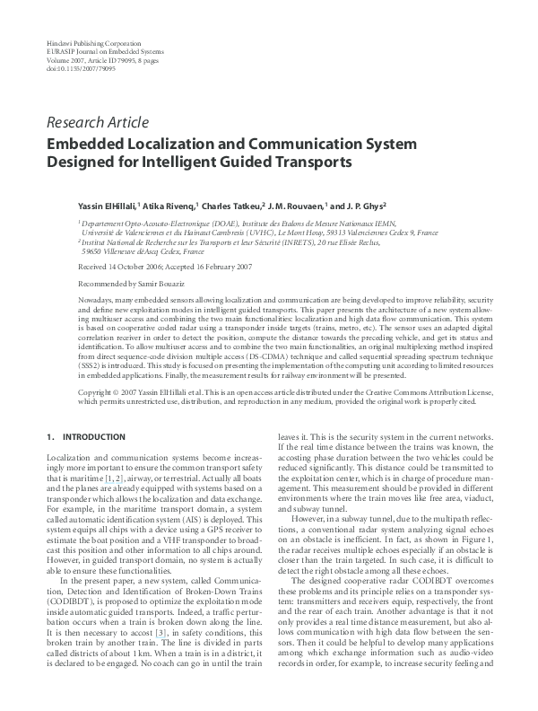 (PDF) Embedded Localization and Communication System Designed for ...