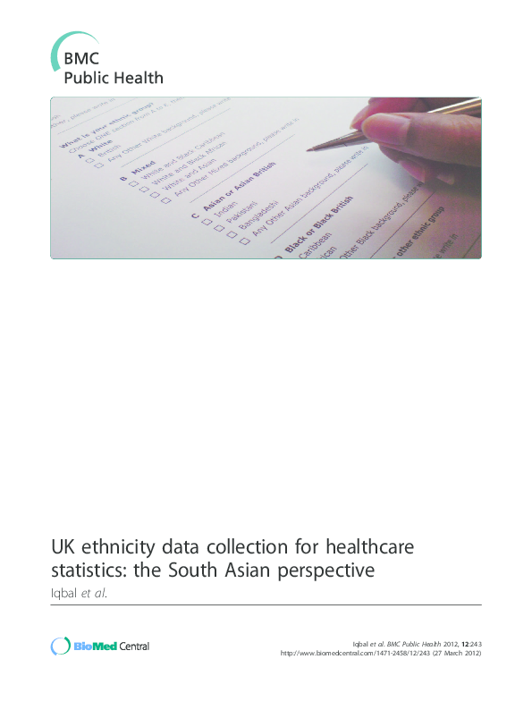 (PDF) UK ethnicity data collection for healthcare statistics: The South ...