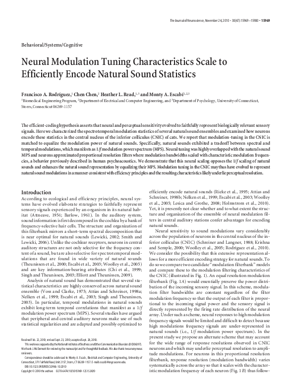 (PDF) Neural Modulation Tuning Characteristics Scale to Efficiently ...