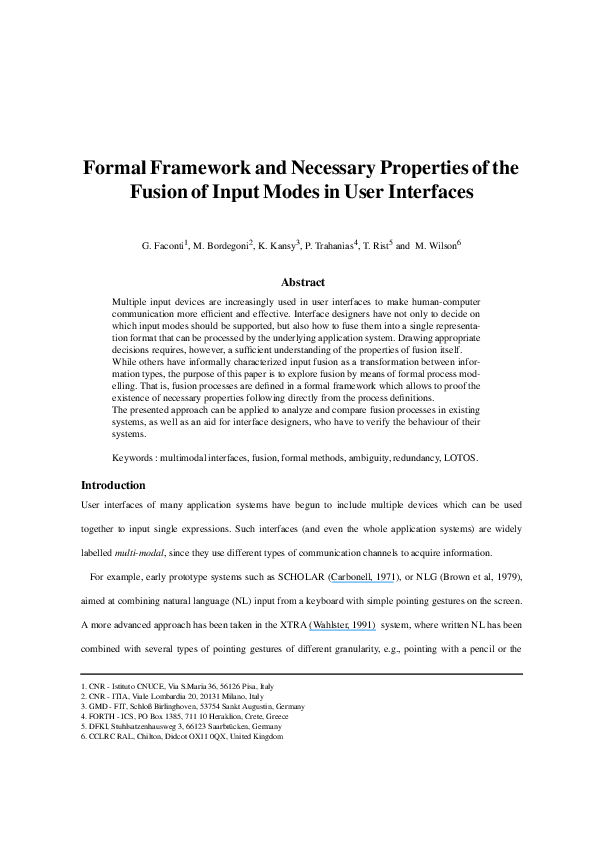 (PDF) Formal framework and necessary properties of the fusion of input ...