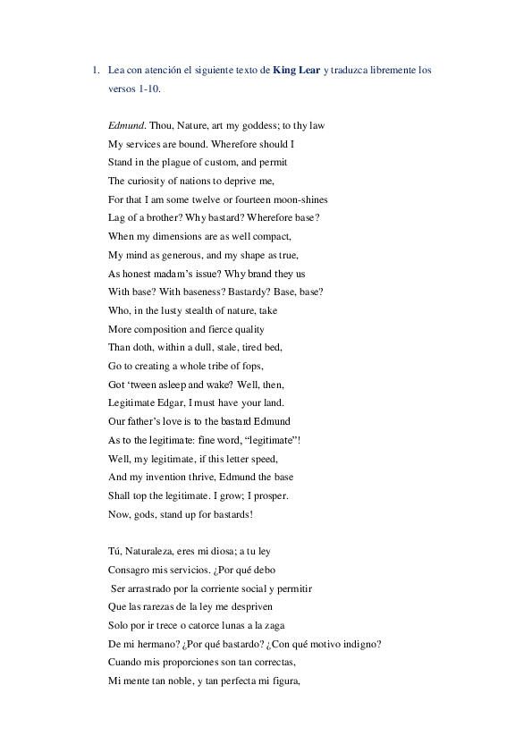 (PDF) Edmund Soliloquy-king lear-spanish