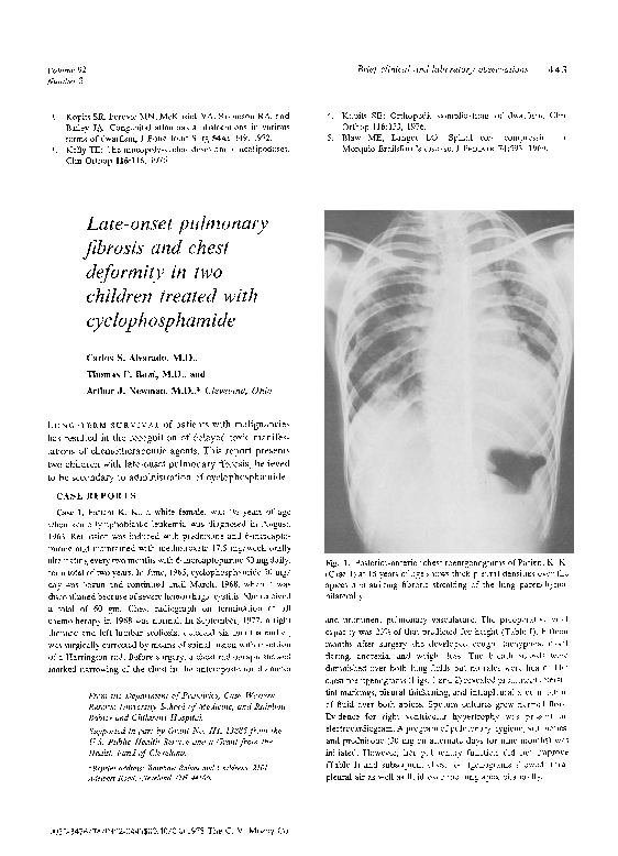 (PDF) Late-onset pulmonary fibrosis and chest deformity in two children ...