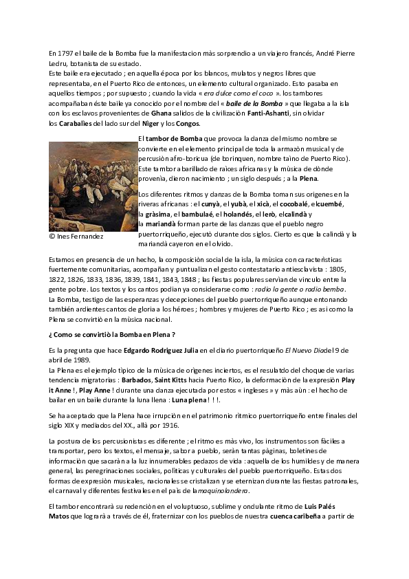 (PDF) La bomba y plena de Puert Rico