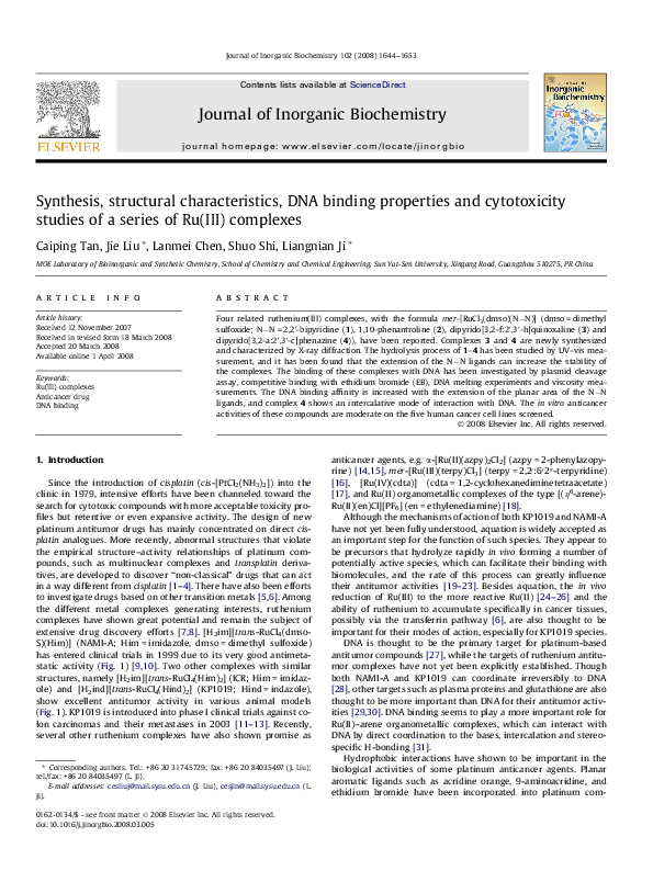 Pdf Synthesis Structural Characteristics Dna Binding Properties And