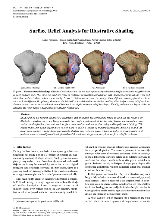 (PDF) Surface Relief Analysis for Illustrative Shading