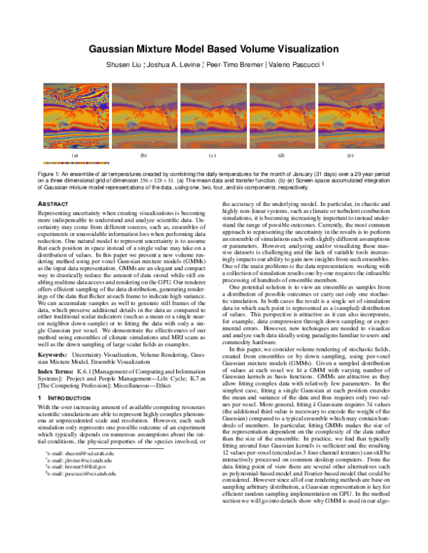 (PDF) Gaussian mixture model based volume visualization