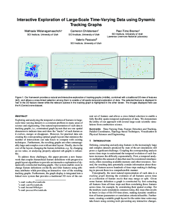 Pdf Interactive Exploration Of Large Scale Time Varying Data Using Dynamic Tracking Graphs