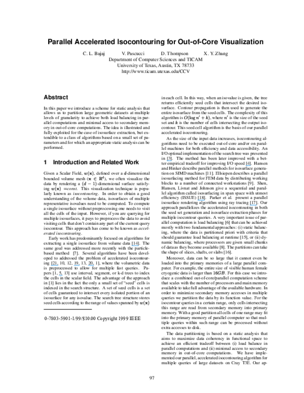 (PDF) Parallel accelerated isocontouring for out-of-core visualization