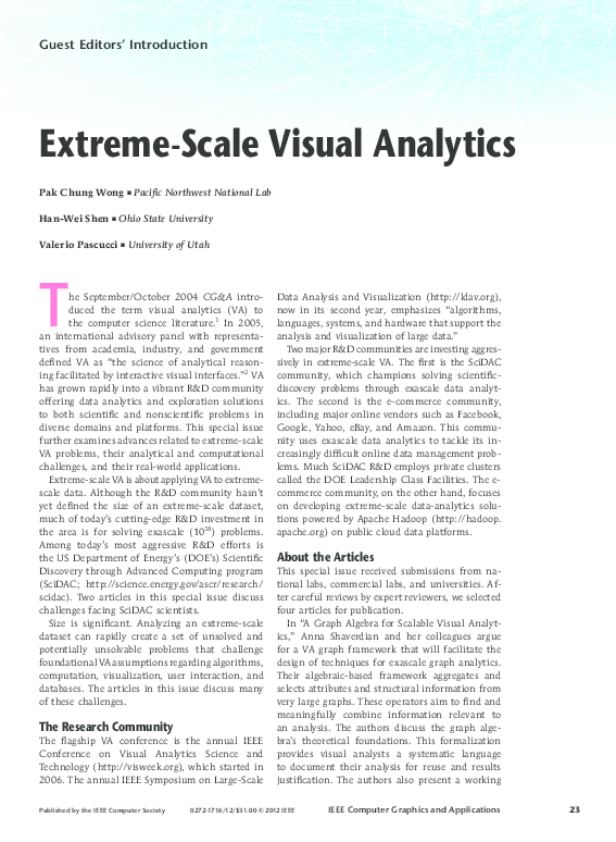 (PDF) Extreme-scale visual analytics