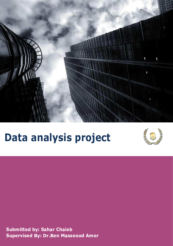 (PDF) Data analysis project work