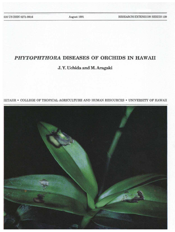 (PDF) Phytophthora Diseases of Orchids in Hawaii