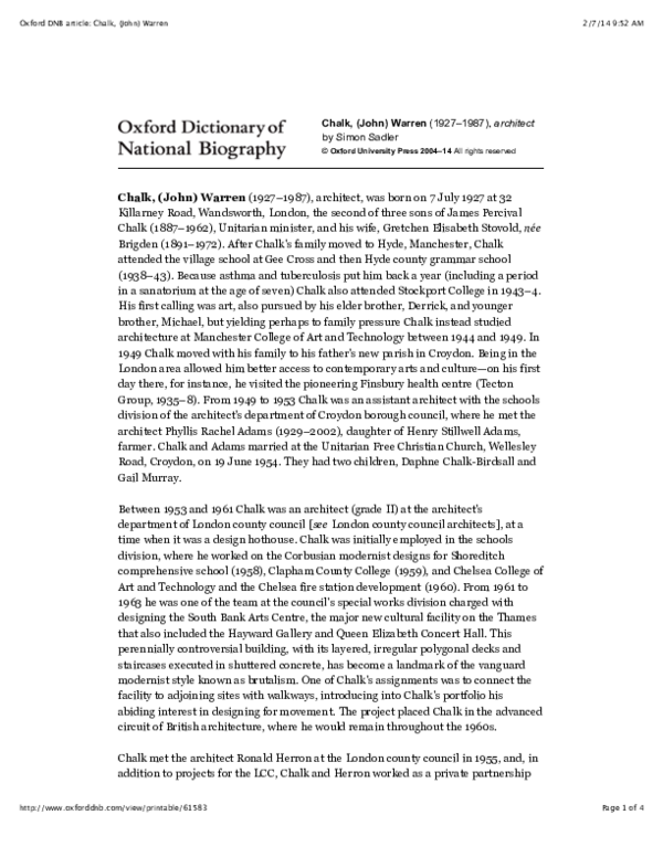 (PDF) Chalk, (John) Warren (1927-1987) (Archigram member)
