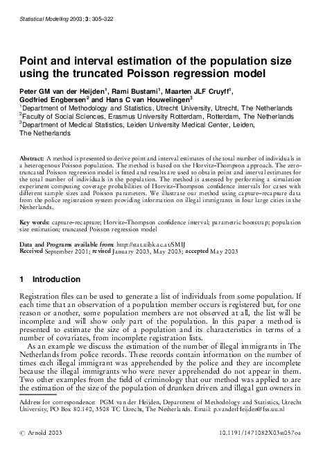 Pdf Point And Interval Estimation Of The Population Size Using A Zero