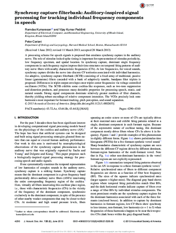 (PDF) Synchrony capture filterbank: Auditory-inspired signal processing for tracking individual ...