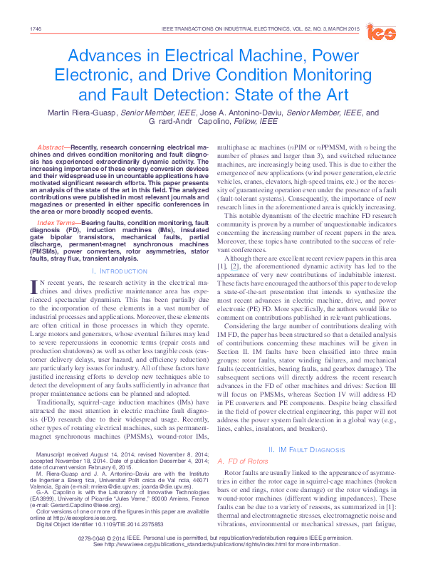 Pdf Advances In Electrical Machine Power Electronic And Drive