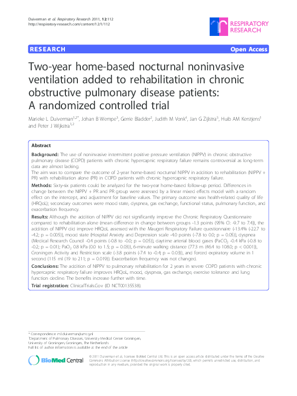 (PDF) Two-year home-based nocturnal noninvasive ventilation added to ...